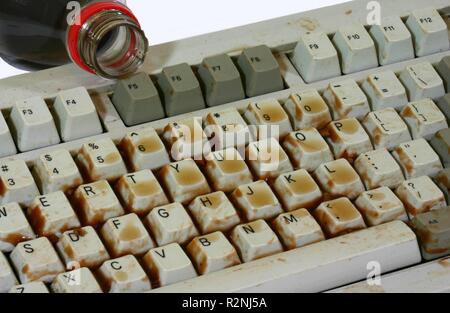 keyboard confusion mess sticky spill ooze computers computer spilled ...