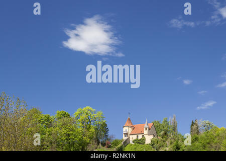 Germany Bavaria Chiemgau Trostberg old town pavement cafés Southern ...