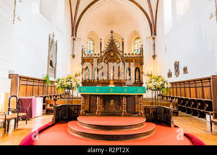 Altar and apse of Riga Cathedral. Riga Cathedral is the Evangelical ...