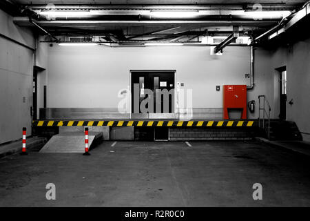 The loading ramp of a commercial building with fire protection ...