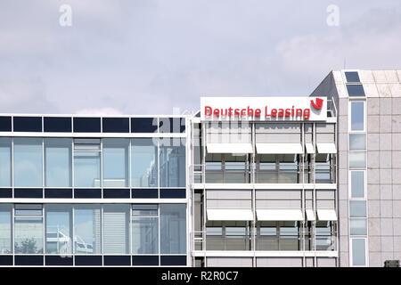 Facade of the corporate headquarters of Deutsche Leasing Finanz AG in ...