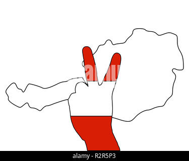 Austria hand signal Stock Photo - Alamy