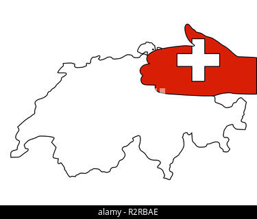 Switzerland hand signal Stock Photo - Alamy