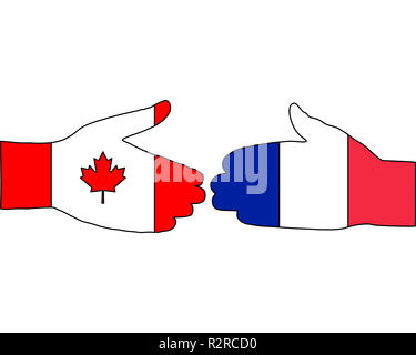 Canadian hand signal Stock Photo - Alamy