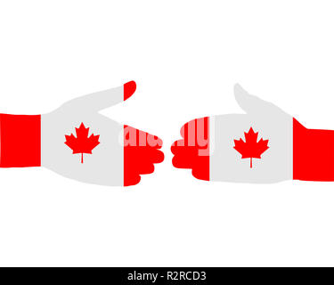 Canadian finger signal Stock Photo - Alamy