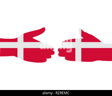 Danish hand signal Stock Photo - Alamy