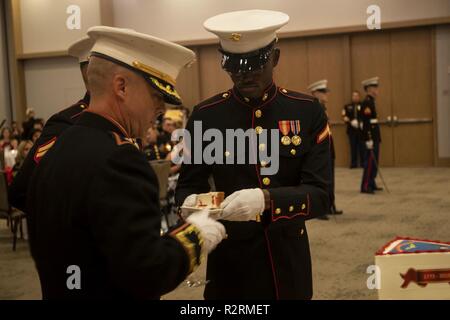 The youngest Marine present, U.S. Marine Corps 1st Lt. Zachary Jacob ...