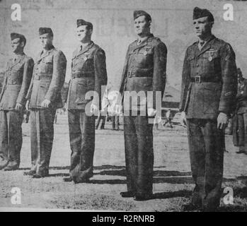 (Left to right) Reviewing officer, Major General Lawson W. Magruder III ...