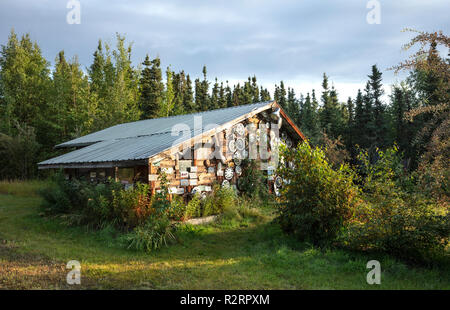 Joy, Alaska - Aug 18, 2018: A view of Joe and Nancy Carlson's Wildwood ...