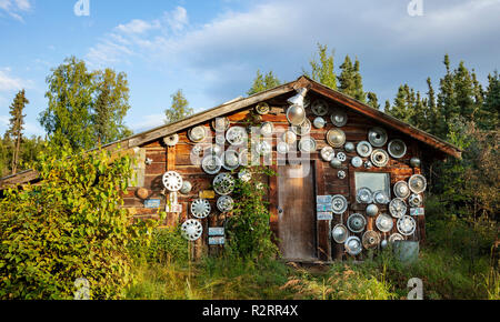 Joy, Alaska - Aug 18, 2018: A view of Joe and Nancy Carlson's Wildwood ...