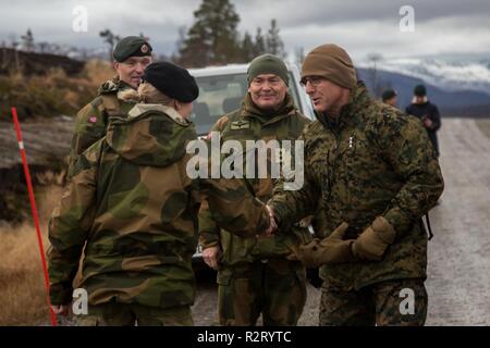 Chief of Defence Staff Norway, Lt. Gen. Erik Gustavson, left, and Col ...