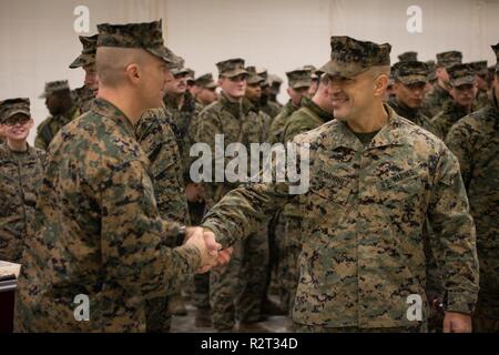 U.S. Marine Corps Maj. Juan Nader, an infantry officer with U.S ...