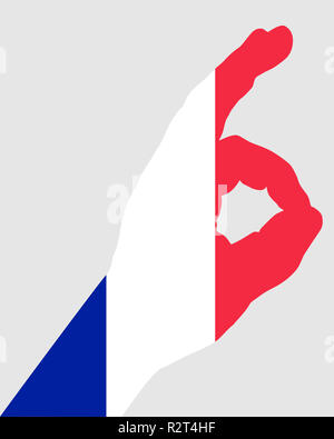 France French Flag Background Thumbs Up Stock Photo - Alamy