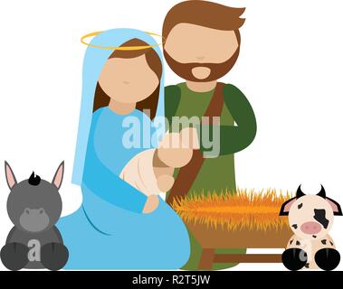 Cute Cartoon Manger Stock Vector Image & Art - Alamy