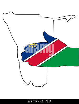 namibia flag hand signal sign language success victory win sign signal ...