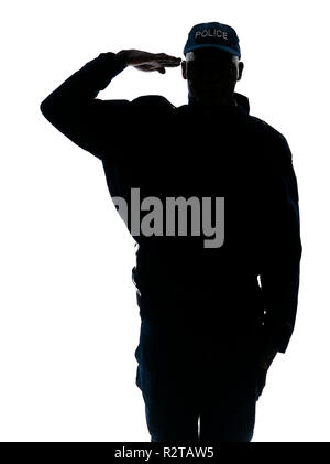 Portrait of a policeman saluting Stock Photo: 20845154 - Alamy