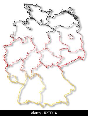 germany regions flag map Stock Photo - Alamy