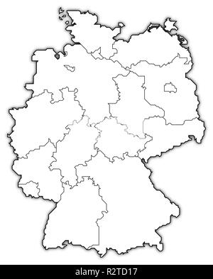 Plain map of Germany Stock Photo - Alamy