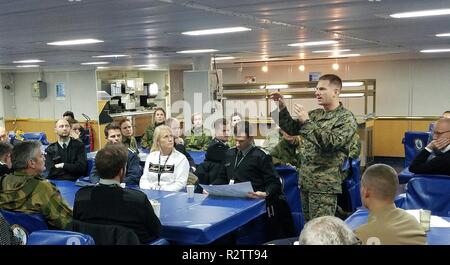 Col. Eric Cloutier speaks to students from the Norwegian Defense ...
