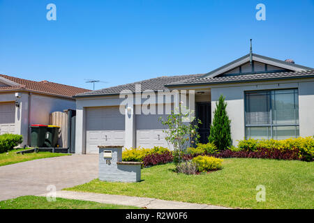 Typical australian single storey house home, here in Parklea a suburb ...