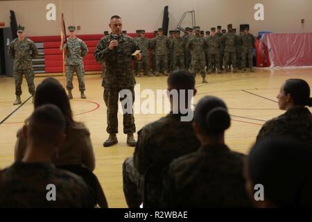 U.S. Marine Corps Capt. Cory Moyer, platoon commander with the Maritime ...