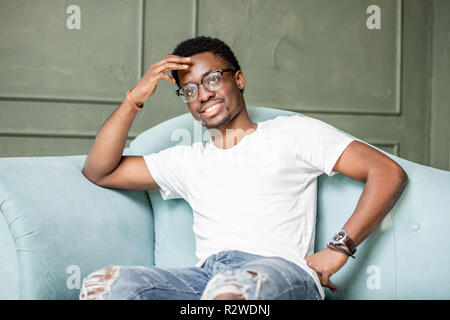 African psychologist man at consultation office doing time out gesture ...