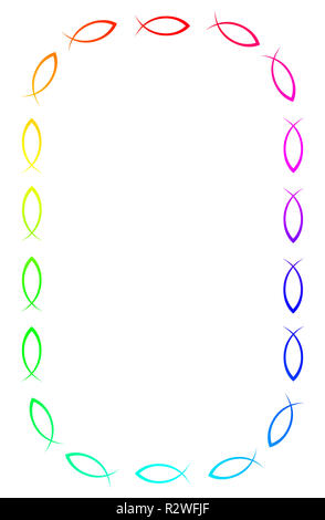 Decorative Fish christian symbol Stock Photo - Alamy