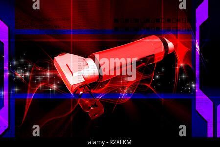 Digital industrial 3D illustration of 3 red modern rye combine ...