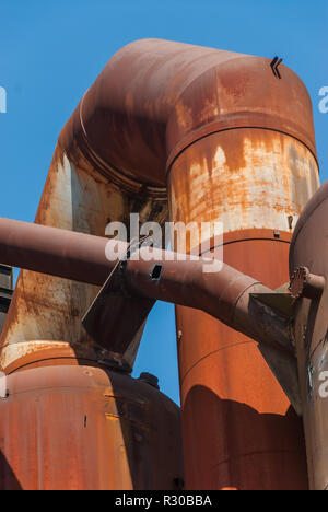 Arbed, steelworks, Metallurgie, pipes, factory, Luxemburg Stock Photo ...