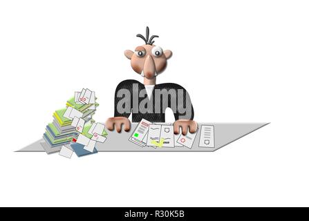 perplexed comic cut Stock Photo - Alamy
