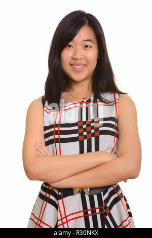 Attractive young Asian businesswoman or female CEO in business formal ...