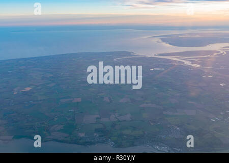 Aerial view of the beautiful Colchester area at United Kingdom Stock ...