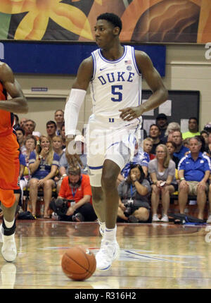 Duke Blue Devils forward RJ Barrett (5) during the ACC College ...
