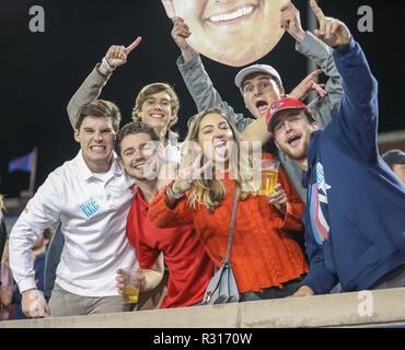 Dallas, Texas, USA. 16th Nov, 2018. The SMU Pom team performs during a ...