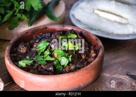 Ghomi - Georgian cuisine with parsley Stock Photo - Alamy