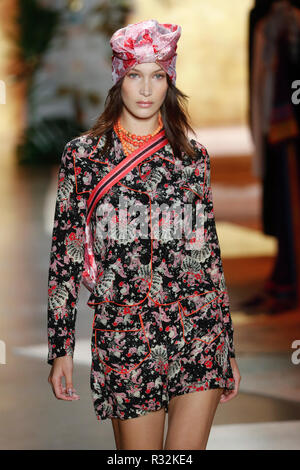 Bella Hadid walking on the runway during the 2025 Victoria's Secret ...