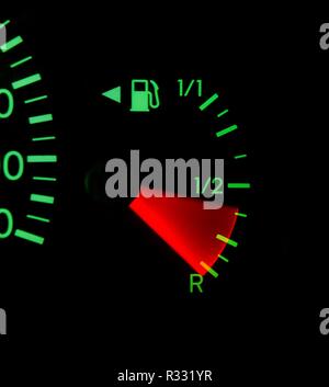 Green light for indicator to show the empty slot in the car park of the ...