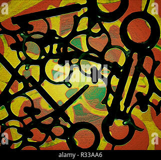 Abstract photo design artwork collage of young pretty charming lady ...