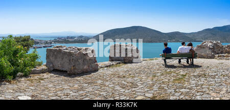 The view of the Greek city of Chalkida, from the Venetian medieval ...