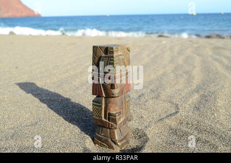 Stone sculpture of Aztec God Chac Mool from the city of Tenochtitlan ...