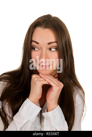 A cheerful young woman laughs with her skeptical friend, highlighting ...