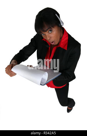 Person Staring at a Blank Sheet of Paper Stock Photo - Alamy