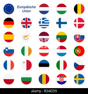 All Flags of The Member states of the EU , EU flag. UN and N.A.T.O ...