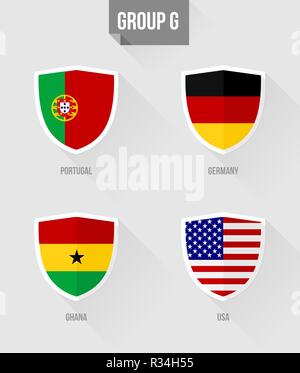 Illustration of Germany Team Badge for Football Tournament Stock Photo ...
