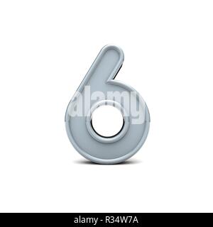 Number 3 beveled white type. 3D Rendering Stock Photo - Alamy