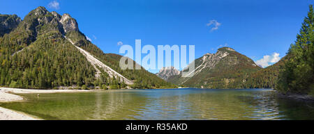 Lago di Predil lake in autumn, Italy, Europe Stock Photo - Alamy
