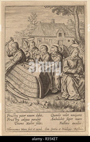Christ Child Builds a Ship, Hieronymus Wierix, 1563 - before 1619 The ...