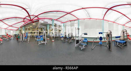 360° view of Fitness Gym club full 360 degree panorama spherical ...
