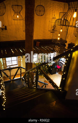 very nice and cozy new European restaurant Stock Photo - Alamy