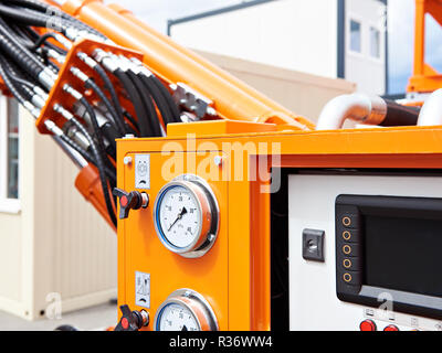 Control panel drilling rig with manometer Stock Photo - Alamy
